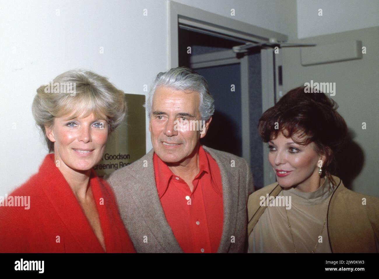 Linda Evans, John Forsythe And Joan Collins 1982. Credit: Ralph ...