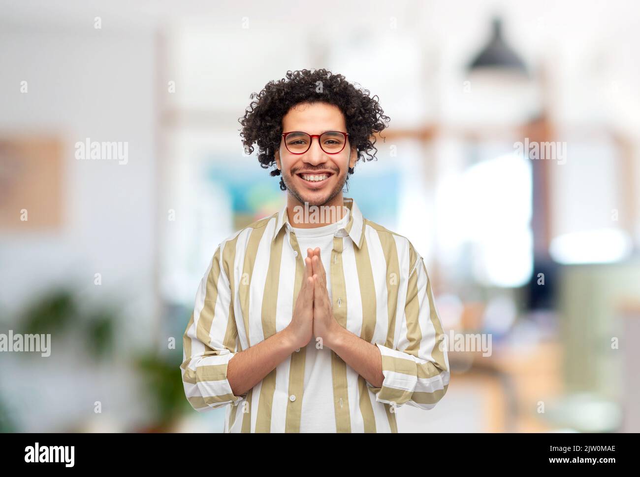 Namaste man hand hi-res stock photography and images - Alamy