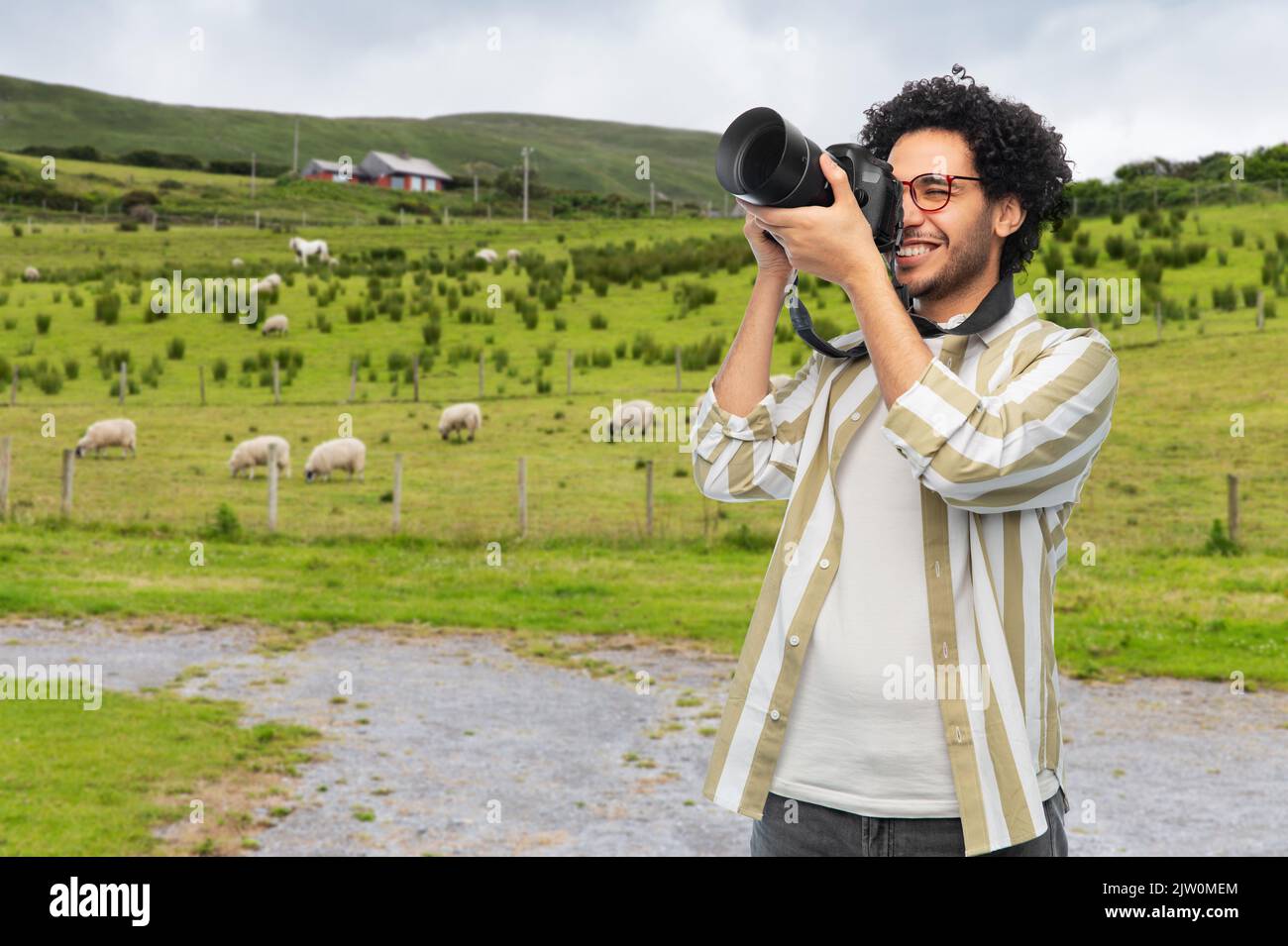 Joyful asian photographer hi-res stock photography and images - Alamy