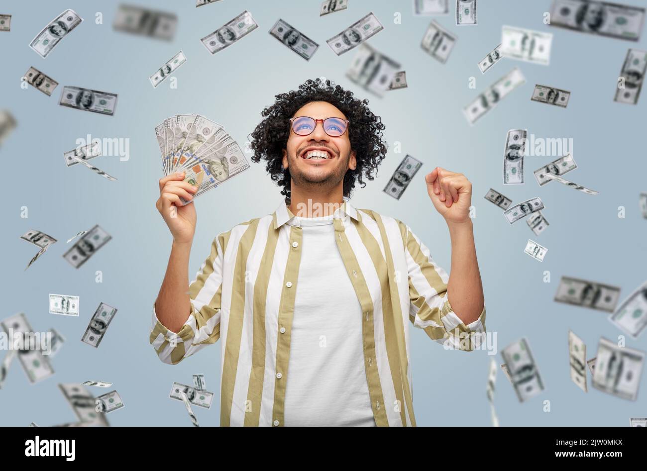 Person celebrating prize hi-res stock photography and images - Alamy