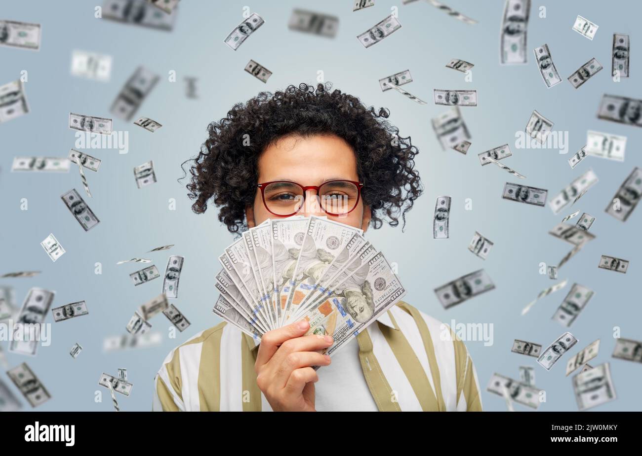 Happy man cash money hi-res stock photography and images - Alamy