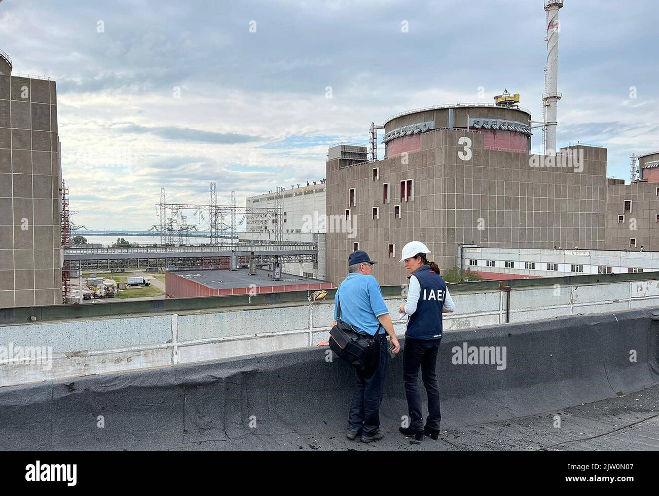 Enerhodar, Ukraine. 01st Sep, 2022. Members of International Atomic ...