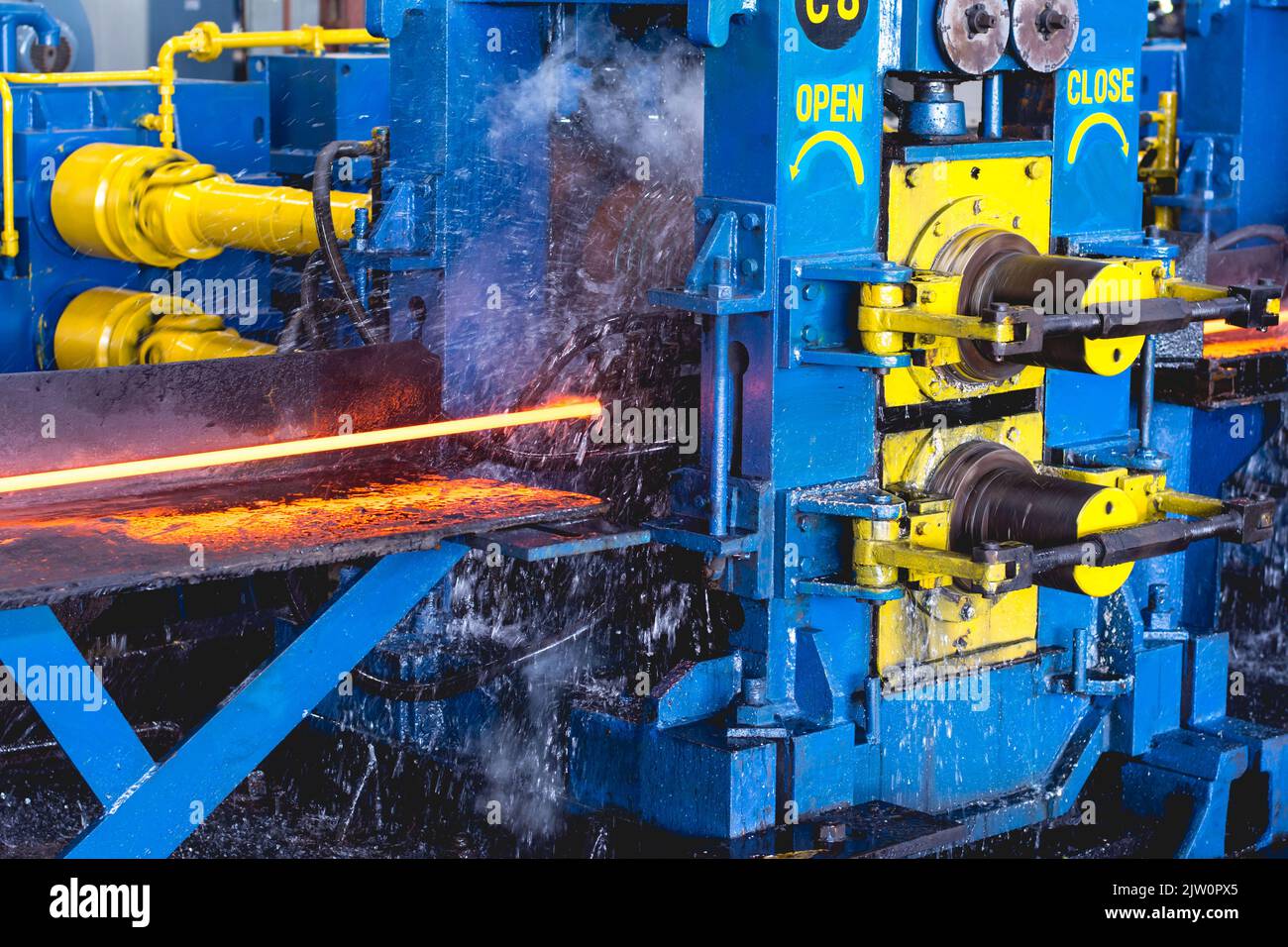 Machinery making steel at a manufacturing company in Africa Stock Photo ...