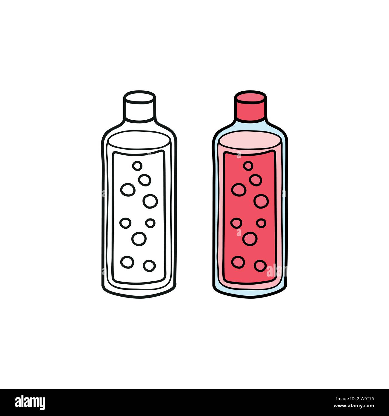 Pink shower gel Stock Vector Images - Alamy