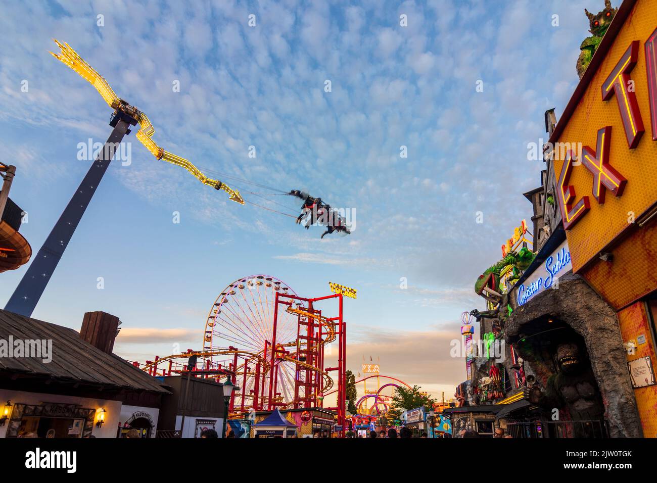 Wien, Vienna: Prater amusement park (Wurstelprater), Ferris Wheel ...