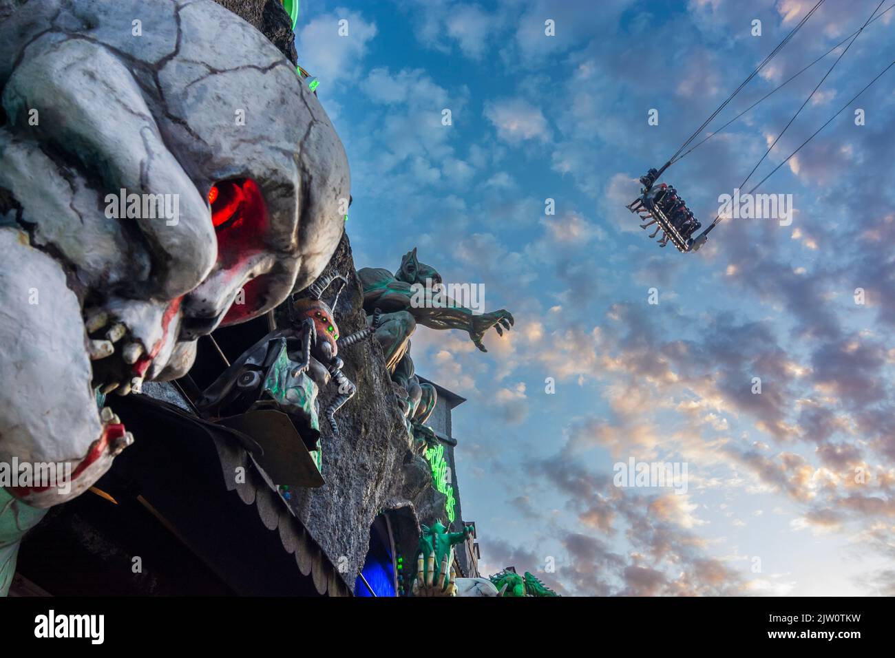 Wien, Vienna: Prater amusement park (Wurstelprater), figures at ...