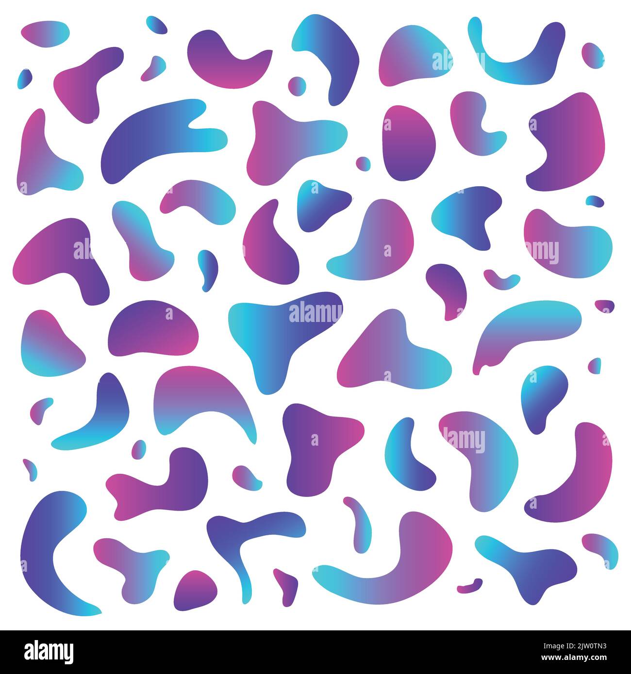 Set of colorful liquid gradient shapes isolated on white background ...