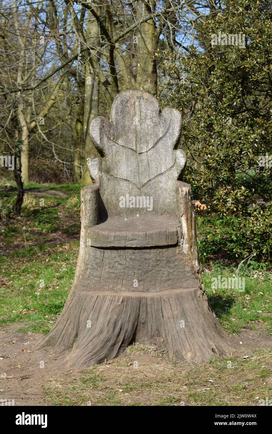 oak leaf seat, thornham walks, suffolk Stock Photo - Alamy