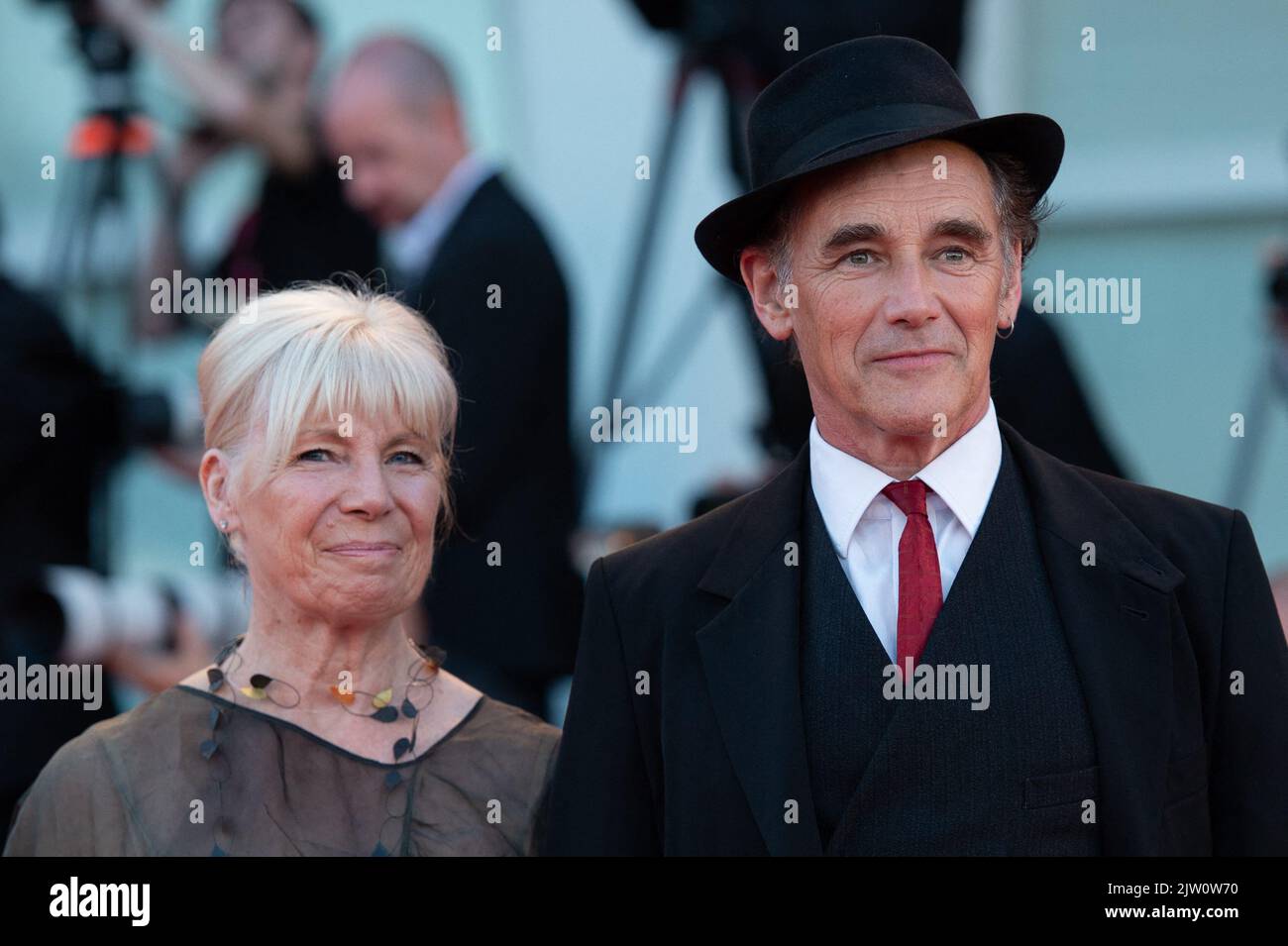 Venice, Italy. 02nd Sep, 2022. Mark Rylance and his wife attending the ...