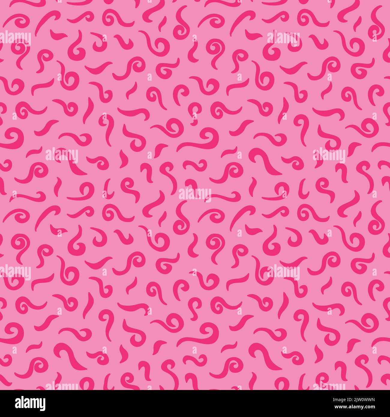 Simple pink seamless pattern with doodle swirls Stock Vector Image ...