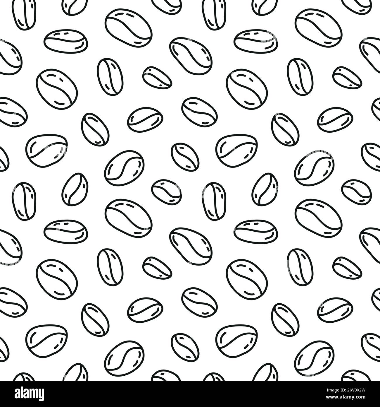 Seamless outline pattern coffee hi-res stock photography and images - Alamy