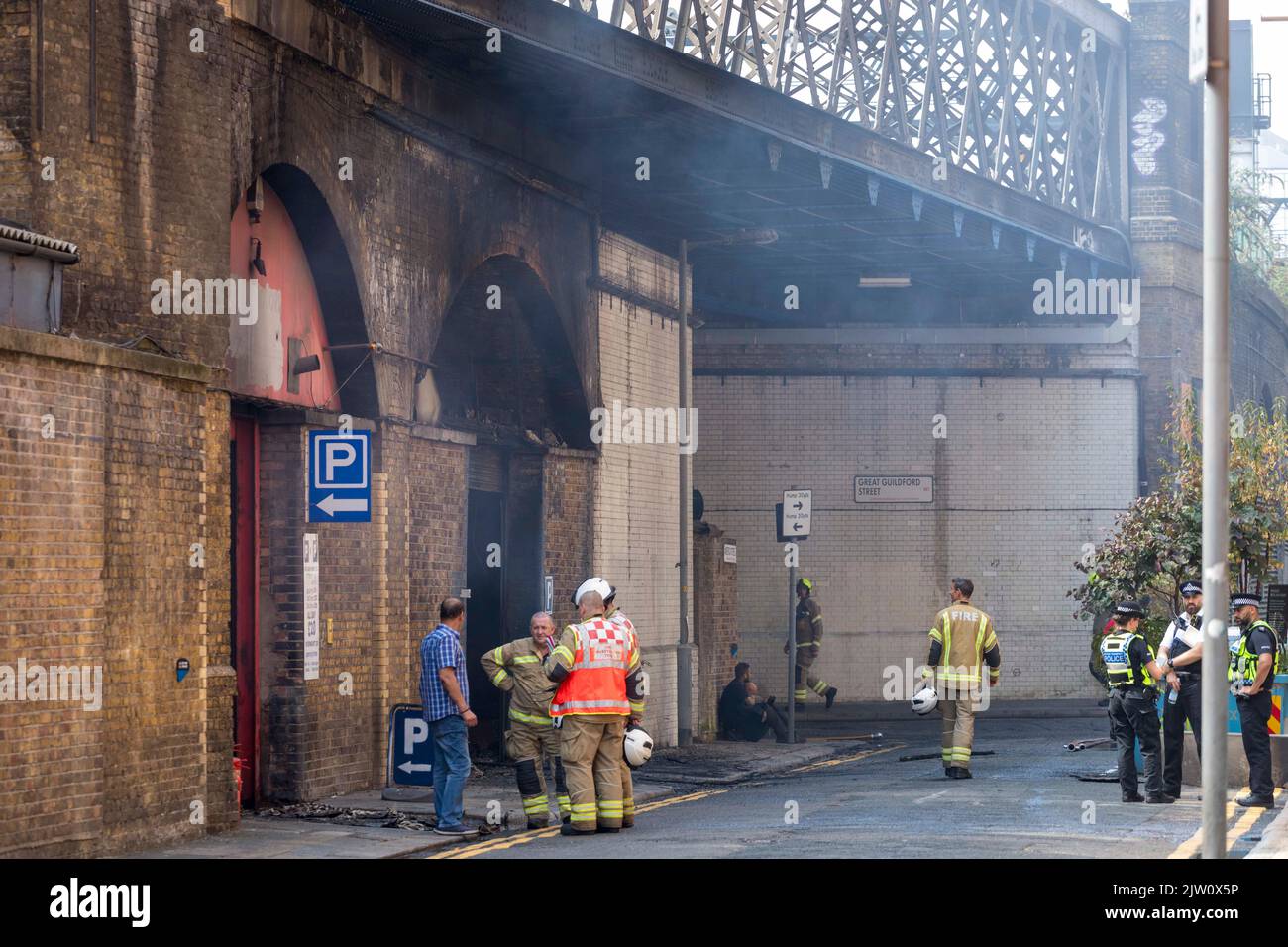 A fire broke out at Union Street, Southwark. People are evacuated ...