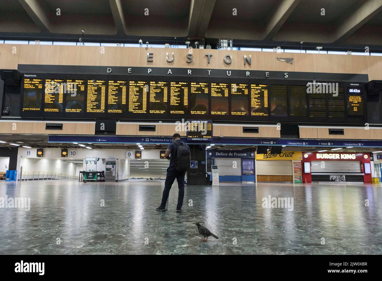 National rail service is reduced to 1-2 trains per hour at London ...