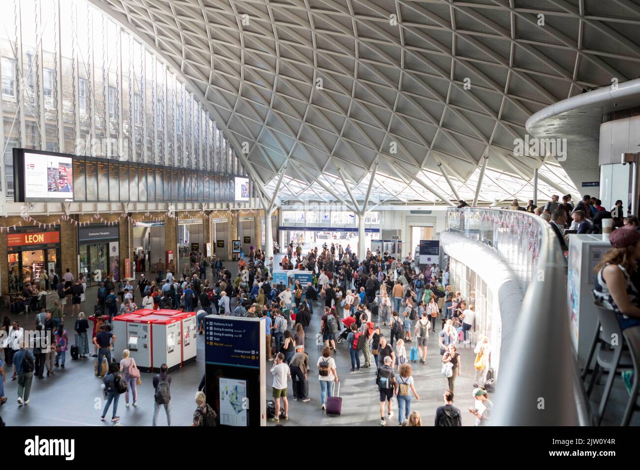 Holiday makers seen crowding King’s Cross train station over the bank ...