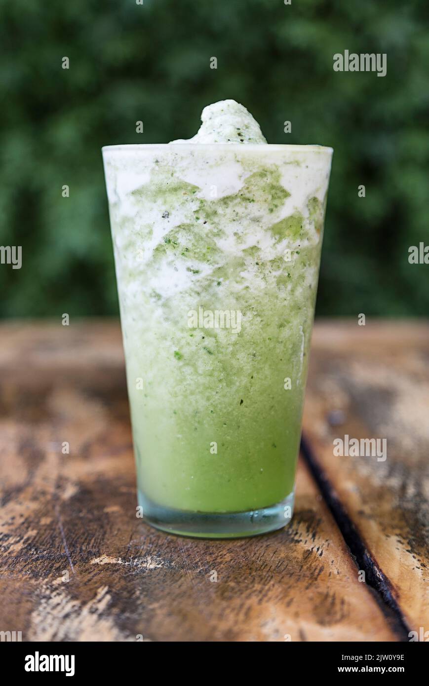 Natural green shake. Nutritious and healthy. Vegan. Fresh Stock Photo ...