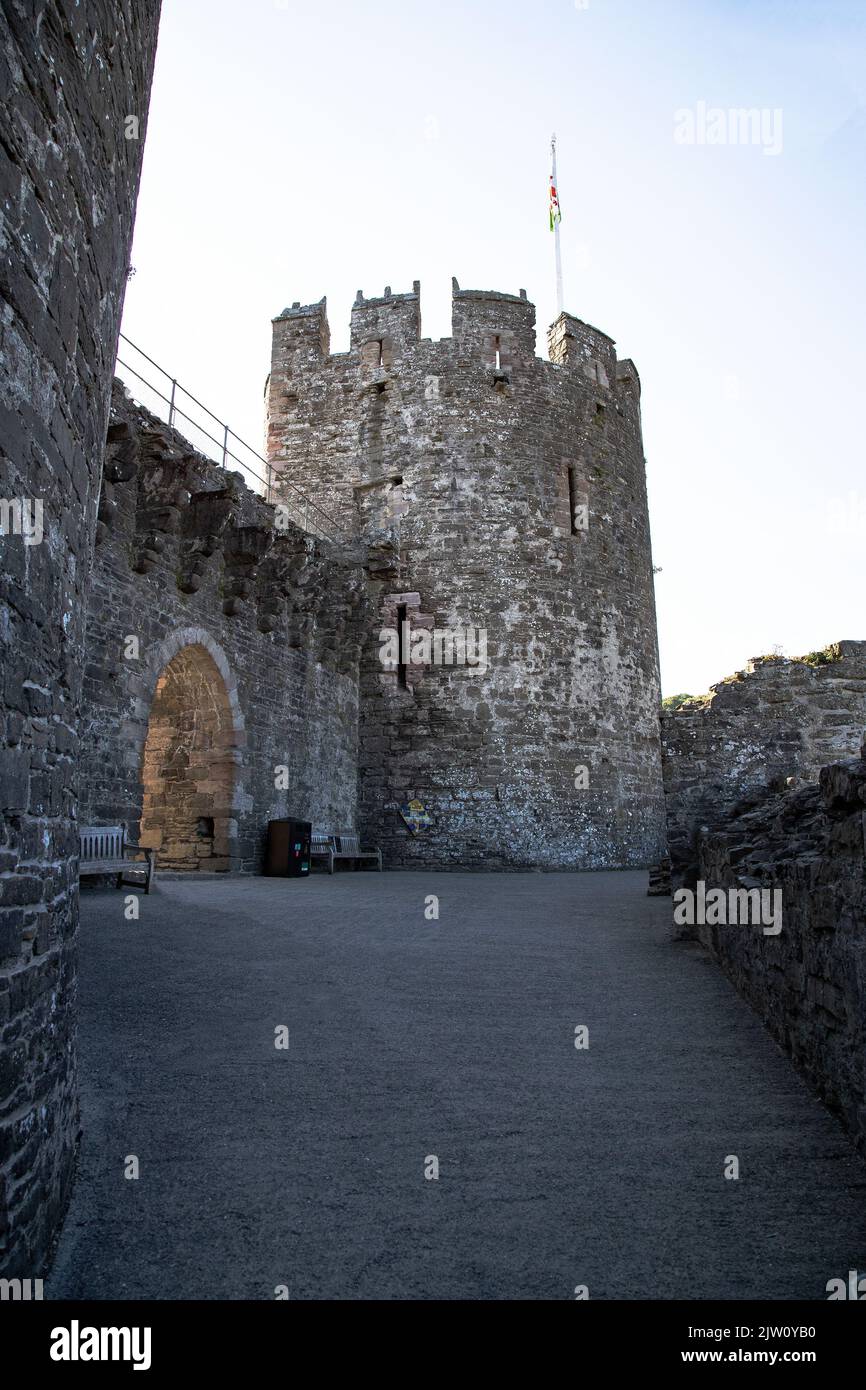 The Gate Passage at Conwy Castle, North Wales leading to the Outer ...