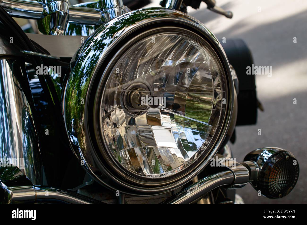 Motorbike headlight hi-res stock photography and images - Alamy