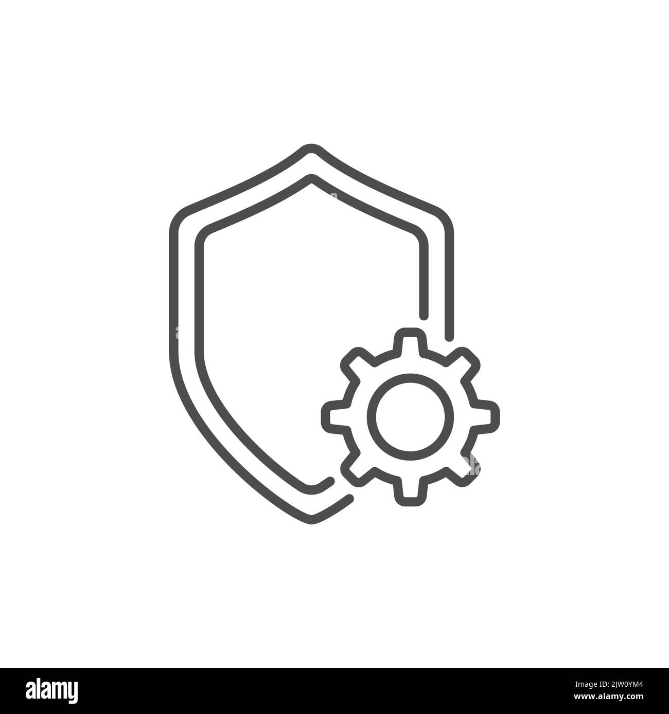 Security Settings Icon Pictogram For Websites Applications And Digital Design Flat Style 