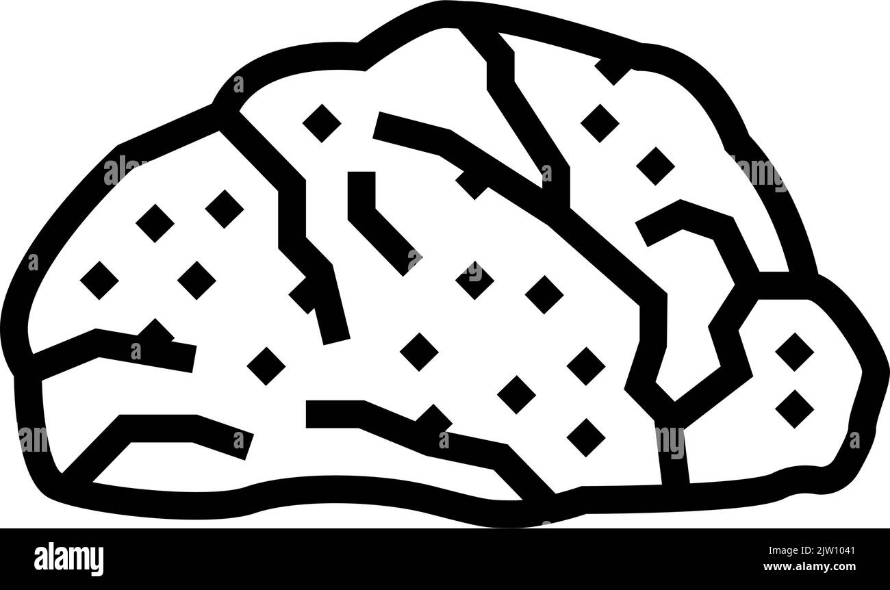 rose quartz stone rock line icon vector illustration Stock Vector Image ...