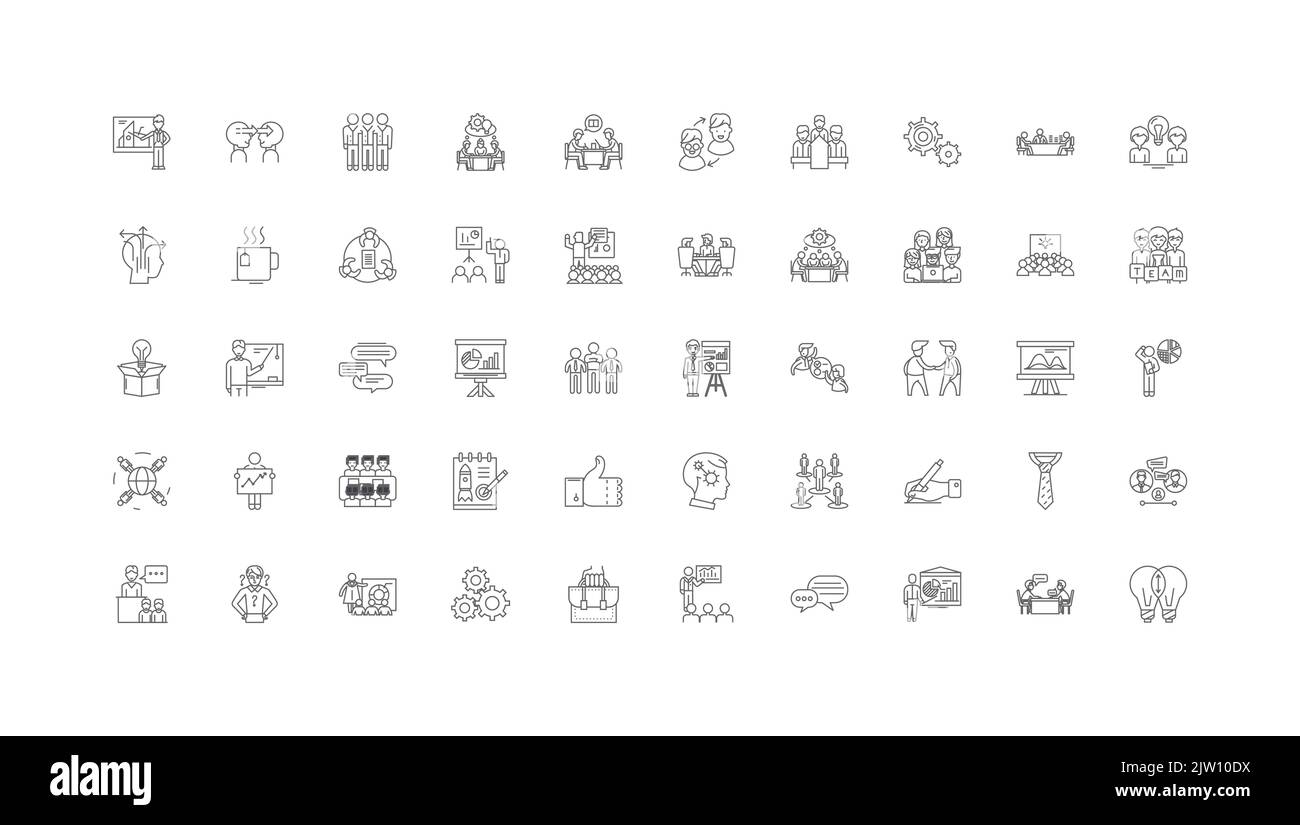 Workshop Ideas Linear Icons Line Signs Set Vector Collection Stock Vector Image And Art Alamy