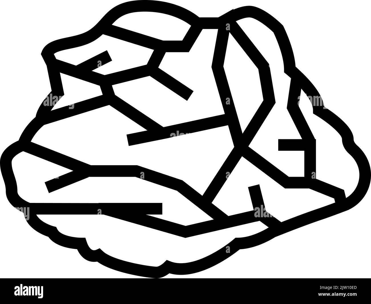 opal stone rock line icon vector illustration Stock Vector Image & Art ...