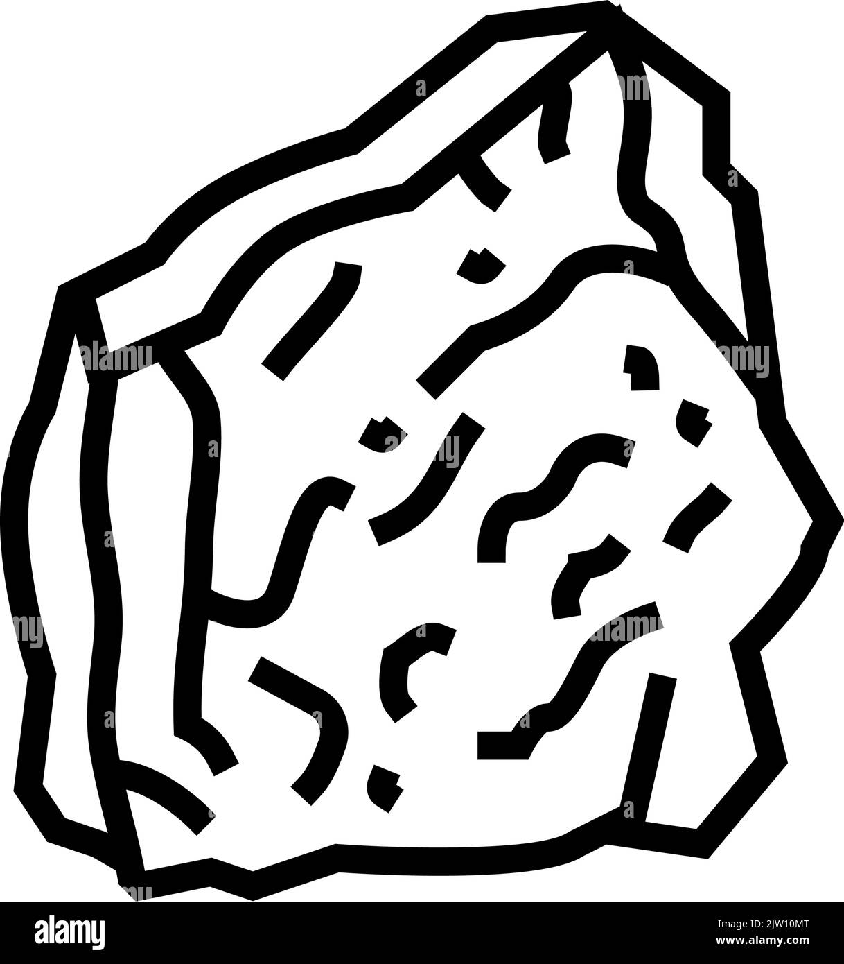 granite stone rock line icon vector illustration Stock Vector Image ...