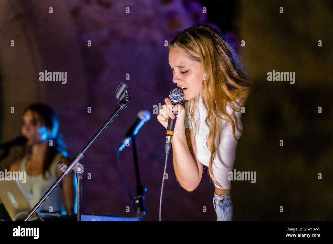 Maria Hein, Ficus·Índica concert, Consolació, Sant Joan, Mallorca Stock ...