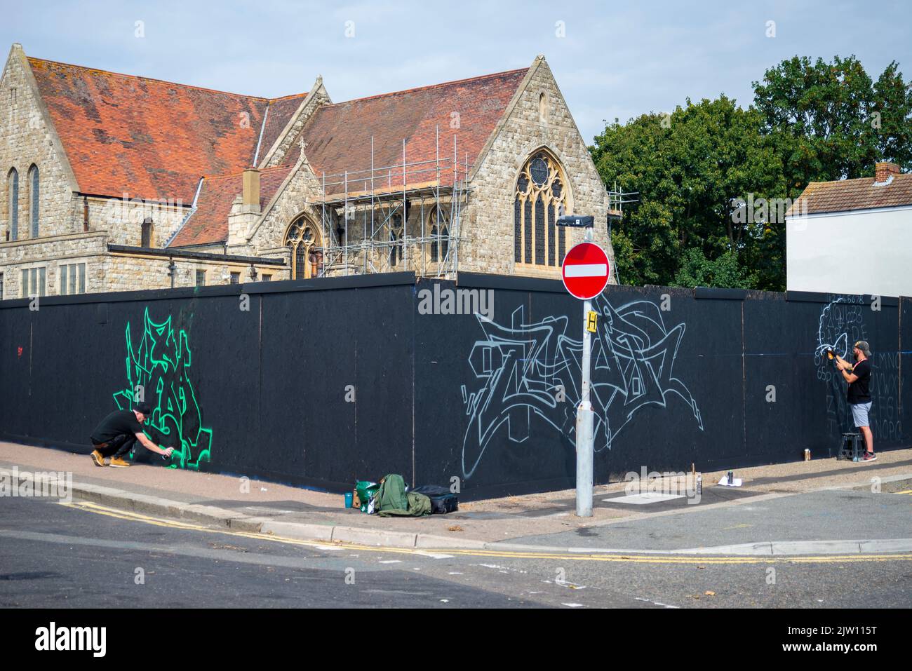 Southend City Jam event. Street artists are displaying their skills at ...
