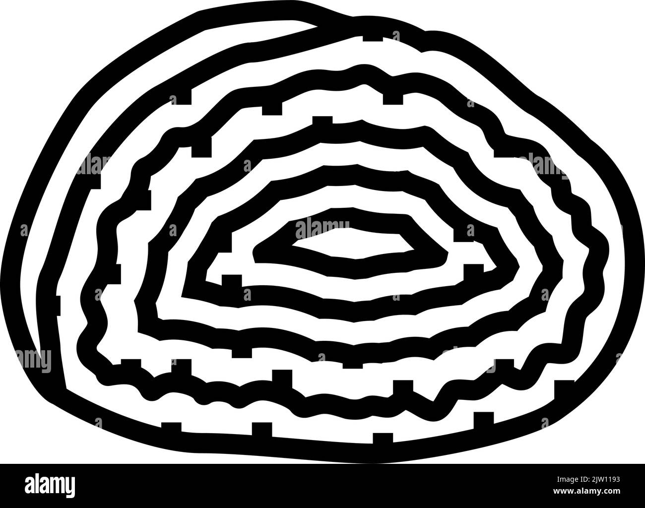 agate stone rock line icon vector illustration Stock Vector Image & Art ...