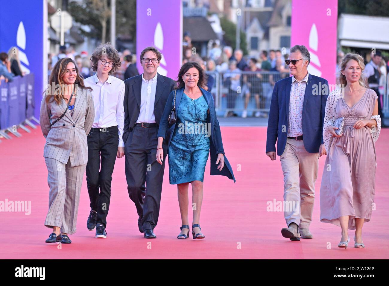 Deauville, France. 02nd Sep, 2022. Lily Bloom, Guest, Gael Golhen, Eva ...