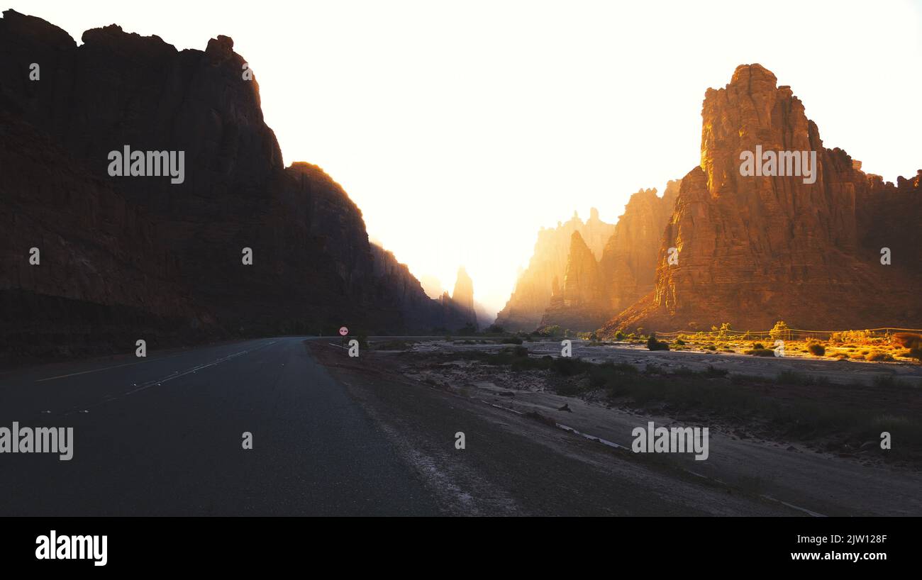 Entrance to Wadi Disah in Saudi Arabia Stock Photo - Alamy