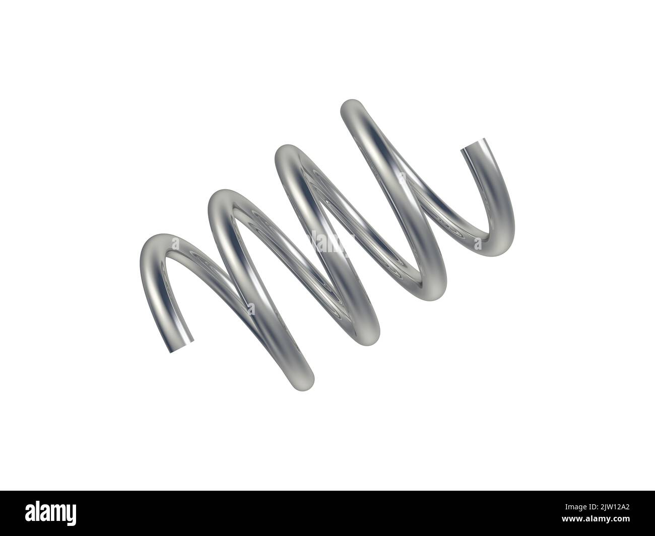 Coil spring isolated on white background. 3d illustration Stock Photo ...
