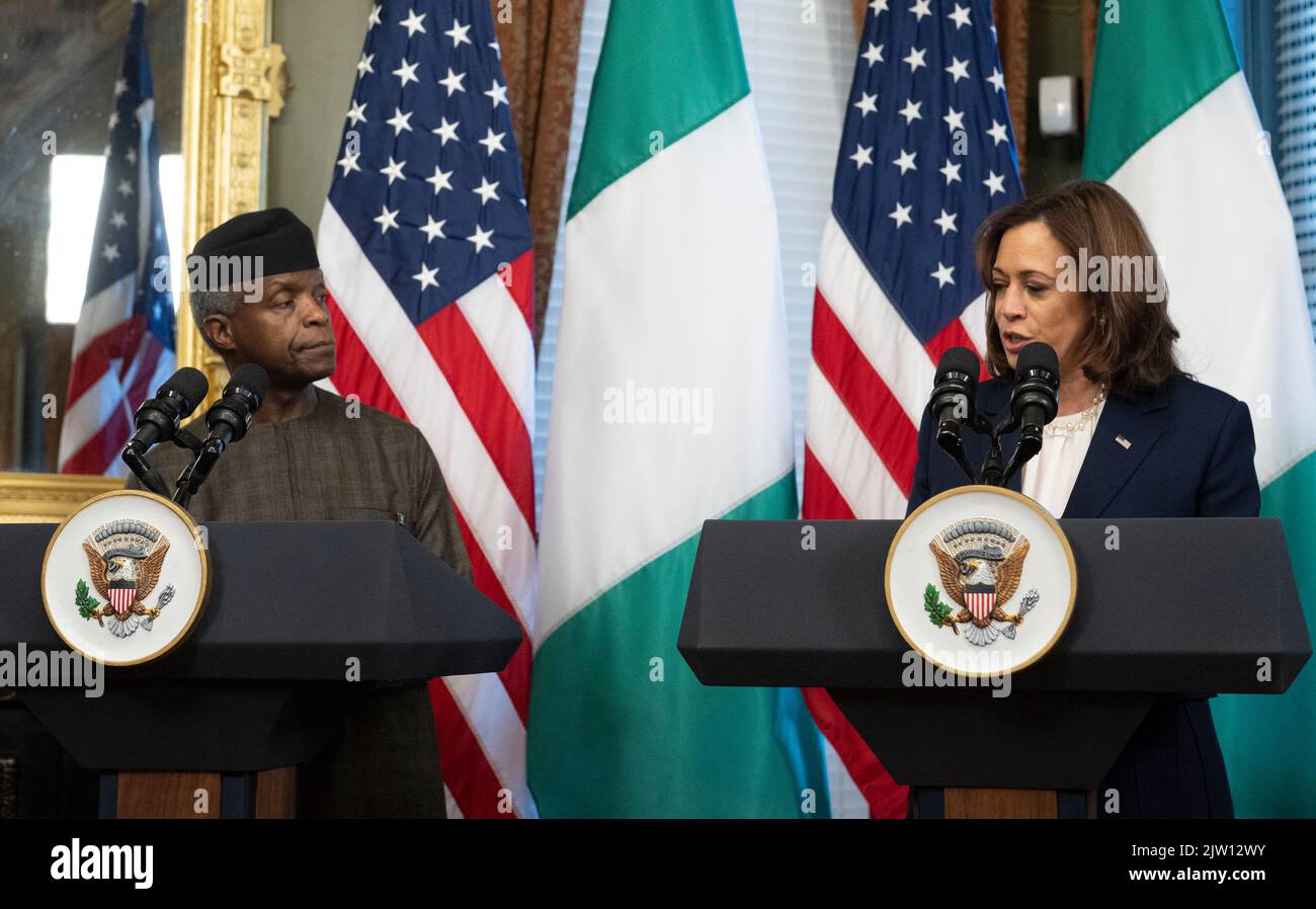 United States Vice President Kamala Harris and Vice President Yemi ...
