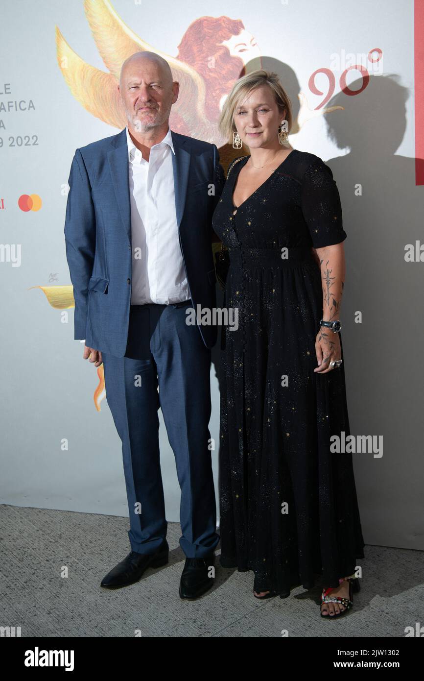 Venice, Italy. 02nd Sep, 2022. Jean-Paul Salome and Fadette Drouard ...