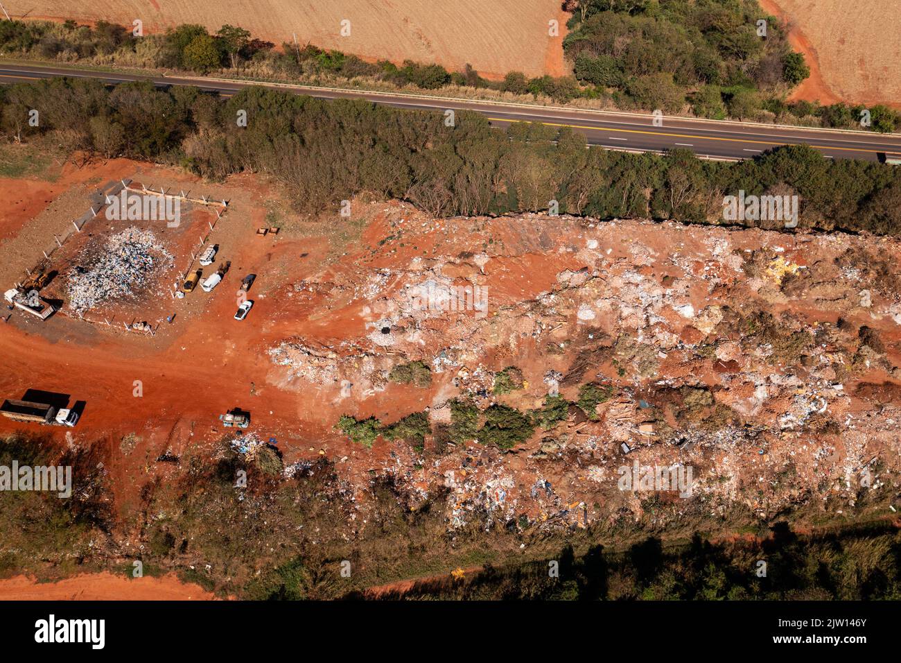 Aerial view of landfill hi-res stock photography and images - Alamy