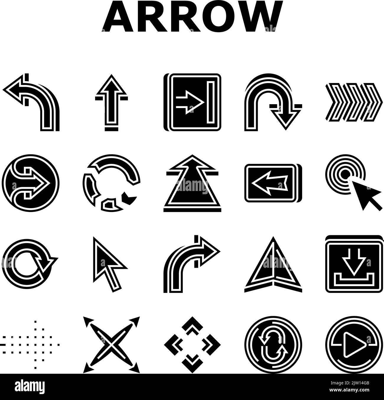 arrow right next sign up icons set vector Stock Vector Image & Art - Alamy