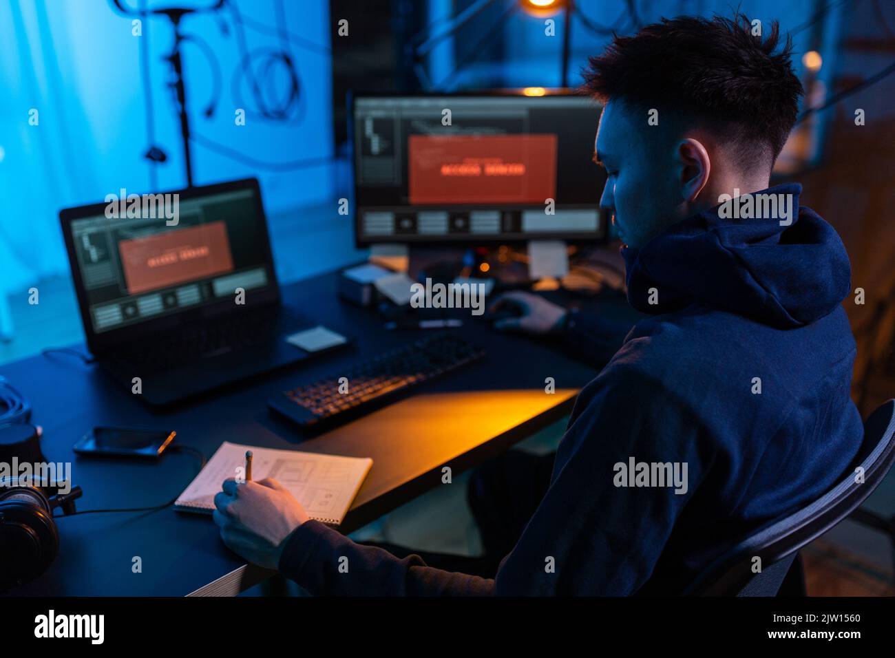 hacker using computer virus for cyber attack Stock Photo - Alamy