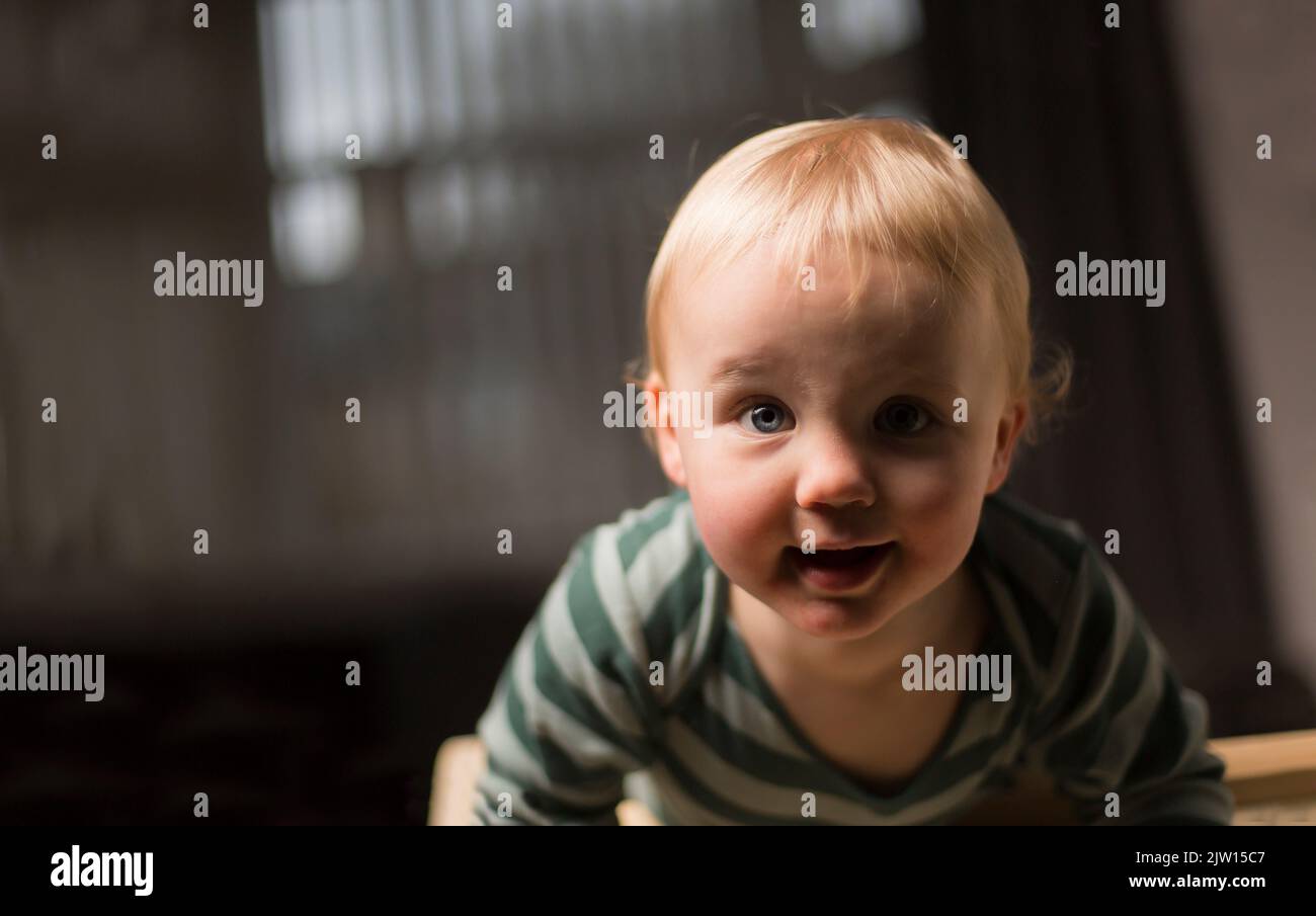 Little blonde boy hi-res stock photography and images - Alamy