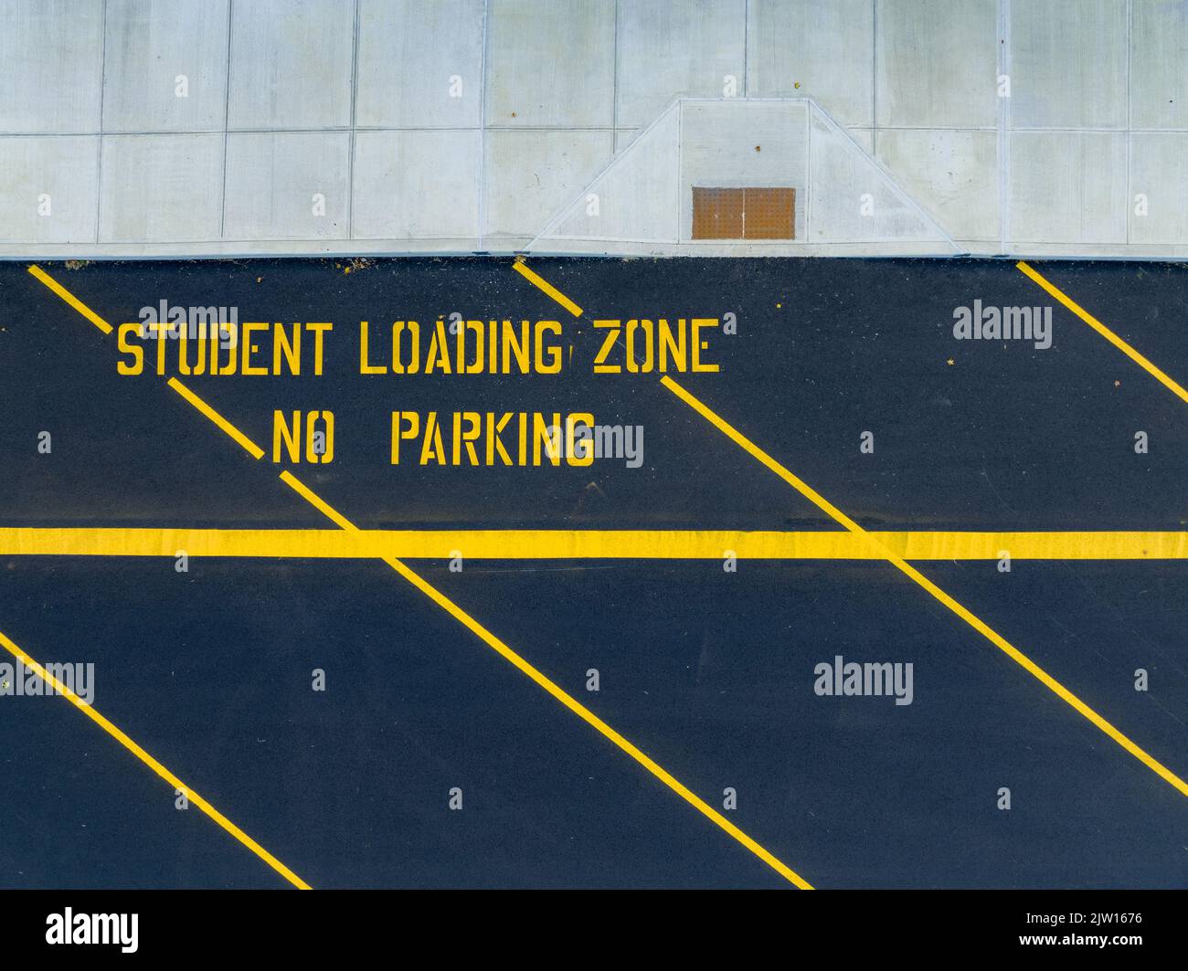 Overhead photo of Student Loading Zone at a typical school Stock Photo ...