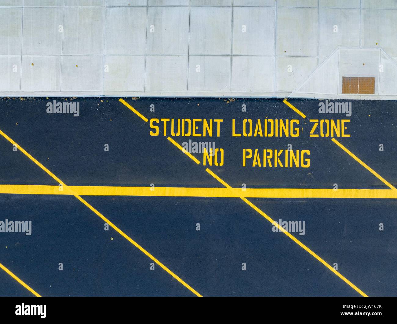 Overhead photo of Student Loading Zone at a typical school Stock Photo ...