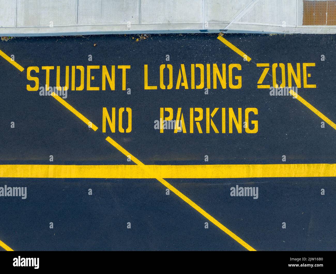 Overhead photo of Student Loading Zone at a typical school Stock Photo ...