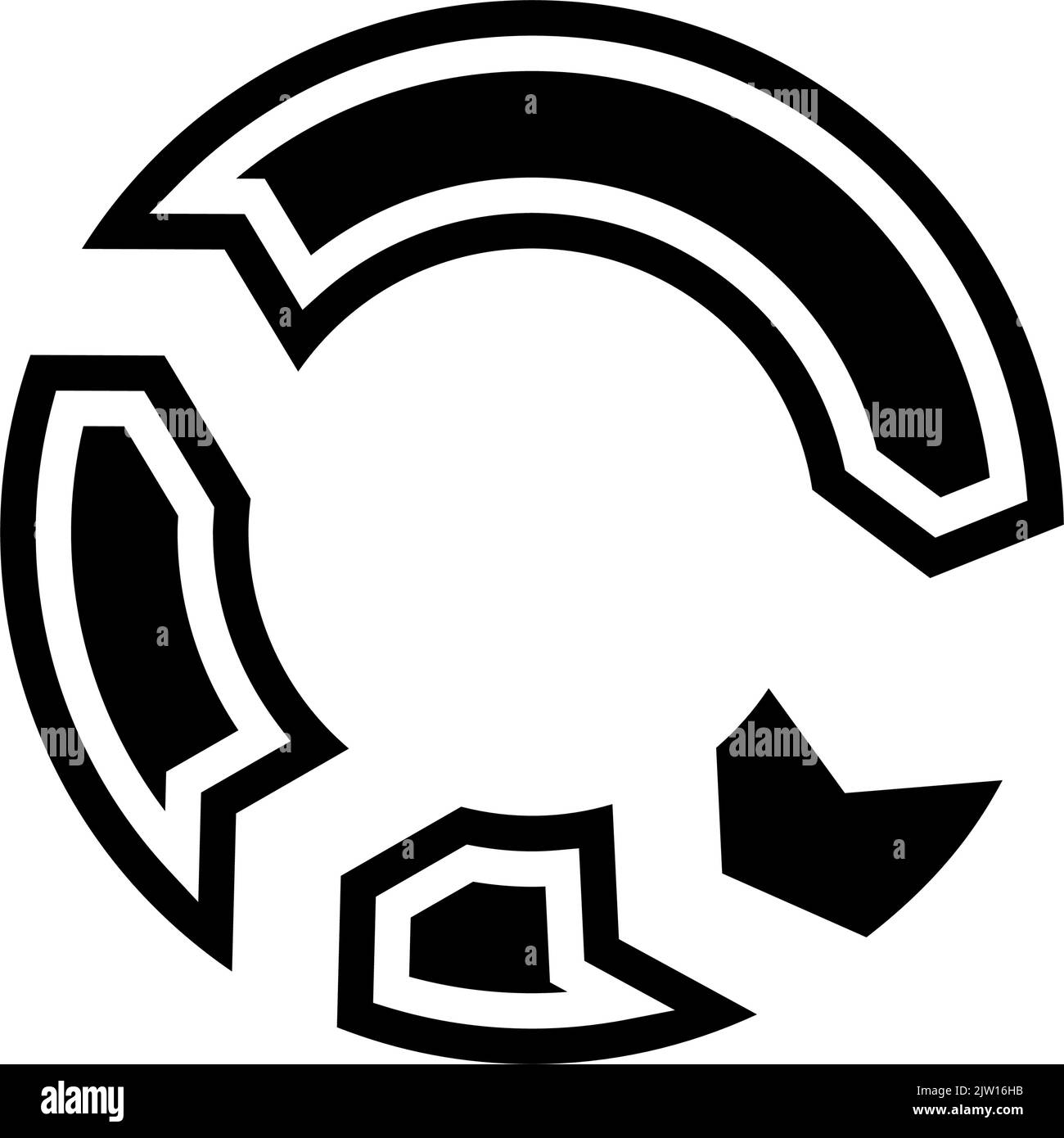 circle arrow glyph icon vector illustration Stock Vector Image & Art ...