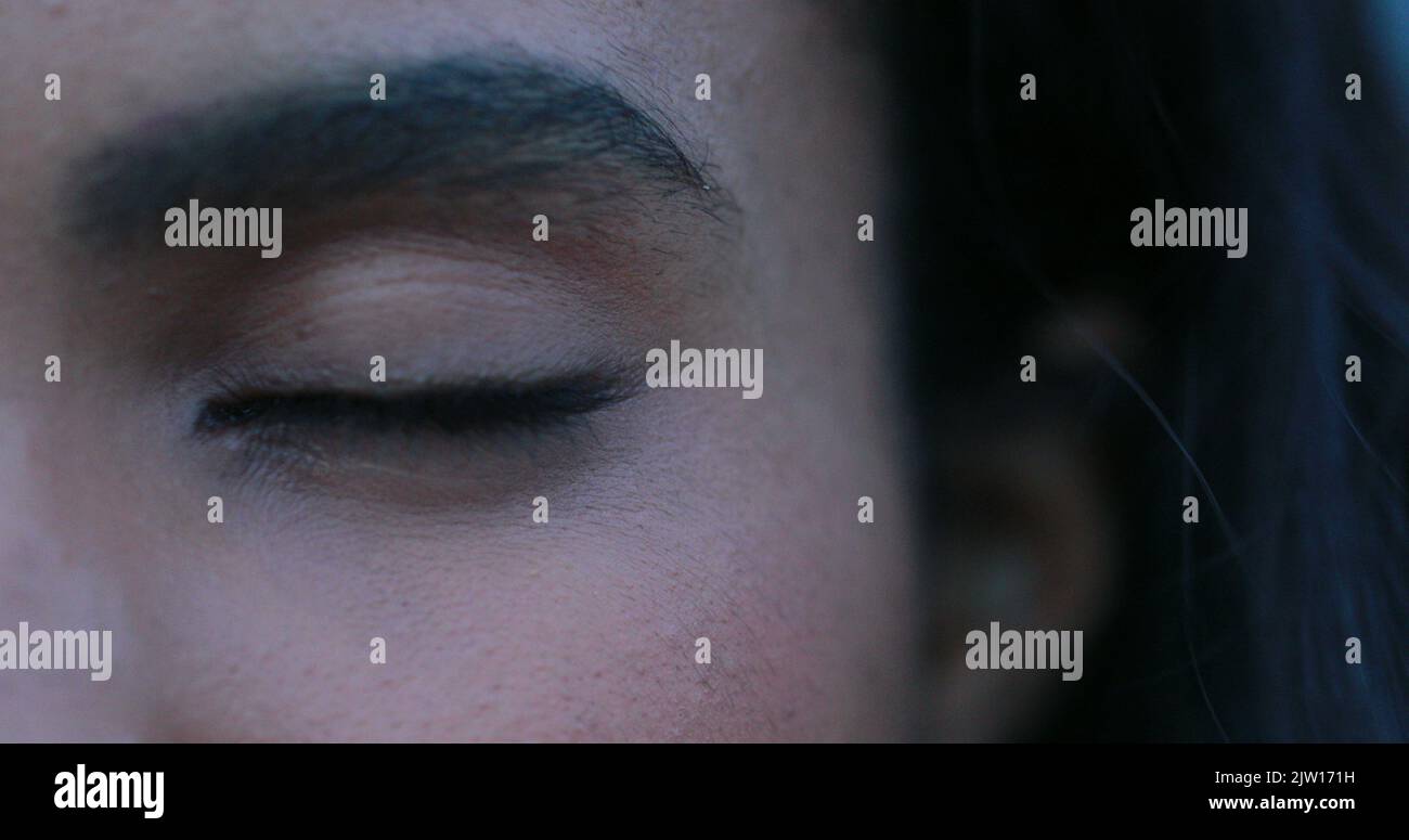 African american woman with eyes closed thinking meditating Stock Photo ...