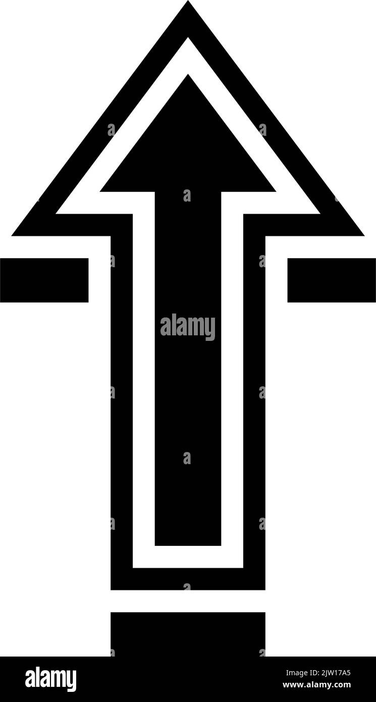 up arrow glyph icon vector illustration Stock Vector Image & Art - Alamy