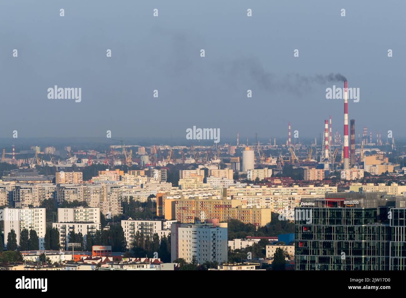 Gdansk Power Station (Elektrocieplownia Wybrzeze) and Gdansk refinery ...