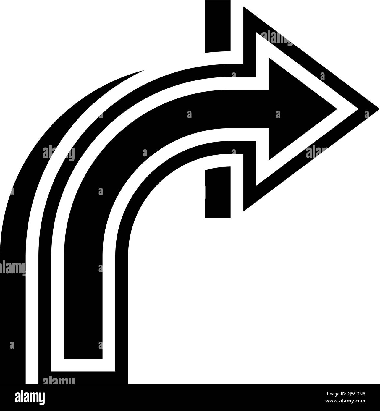 right arrow glyph icon vector illustration Stock Vector Image & Art - Alamy