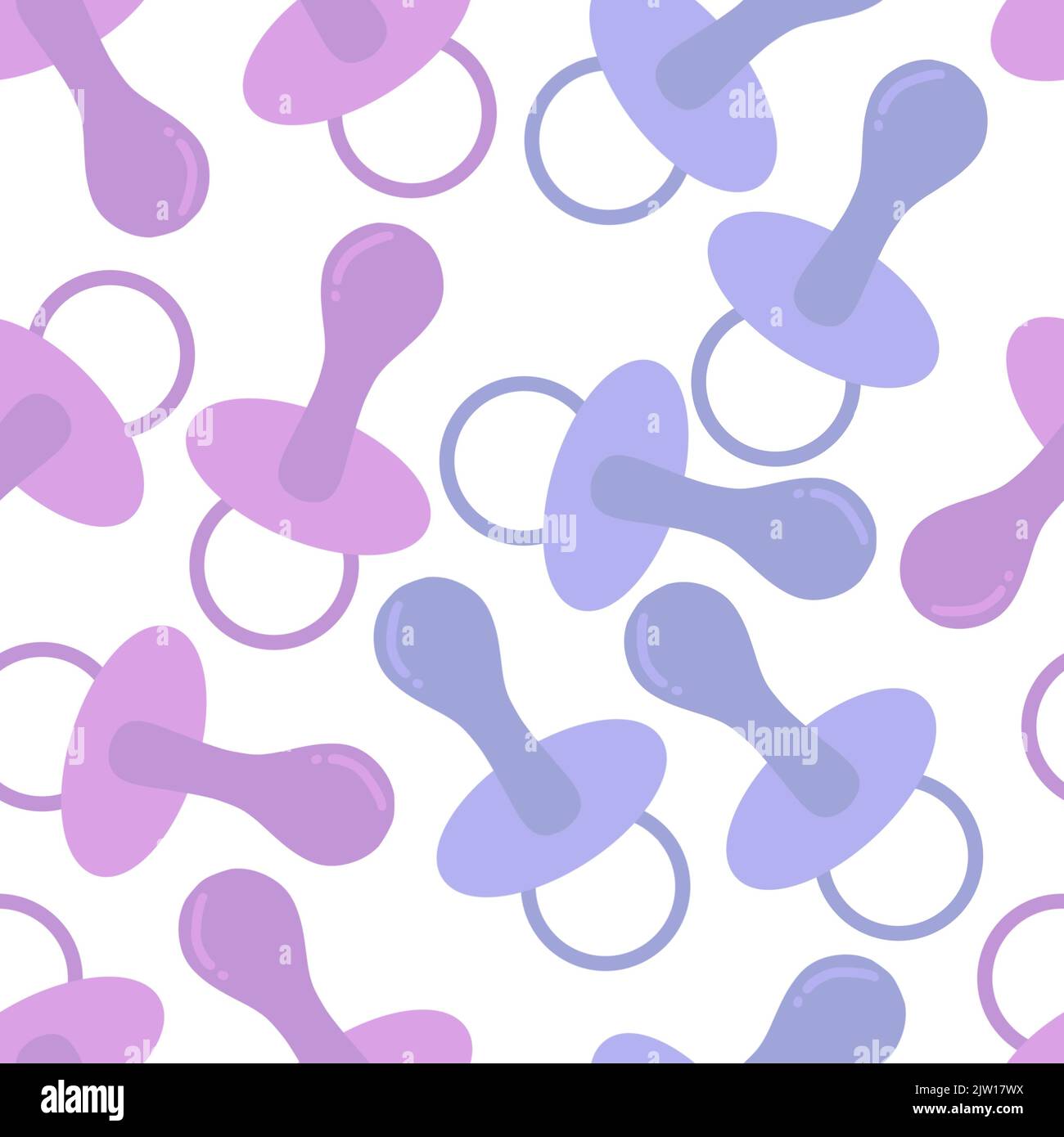 Cartoon baby pacifier seamless toys pattern for kids clothes print and ...