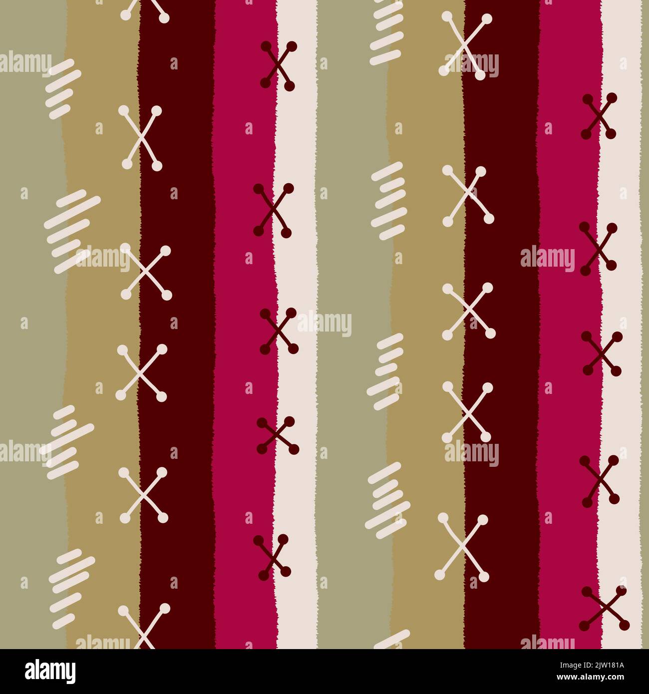 Sewing patch stitches seamless stripes pattern for wrapping paper and ...