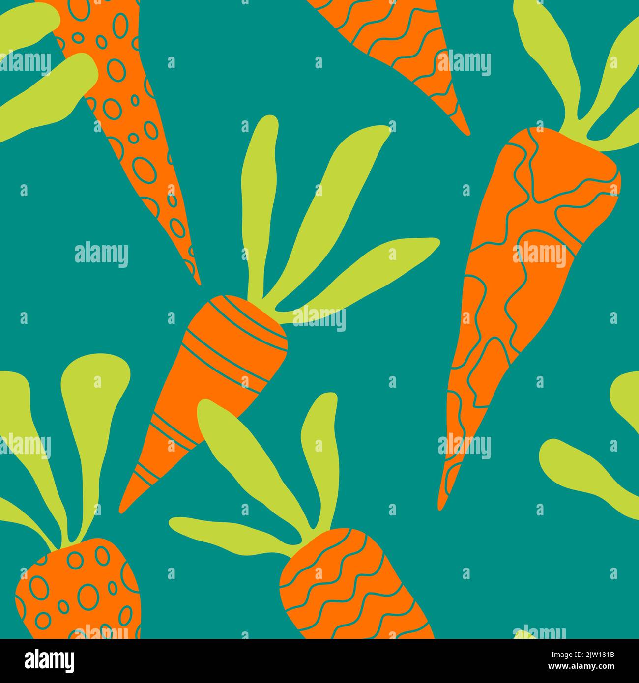 Vegetable cartoon seamless carrot pattern for wrapping paper and kids ...
