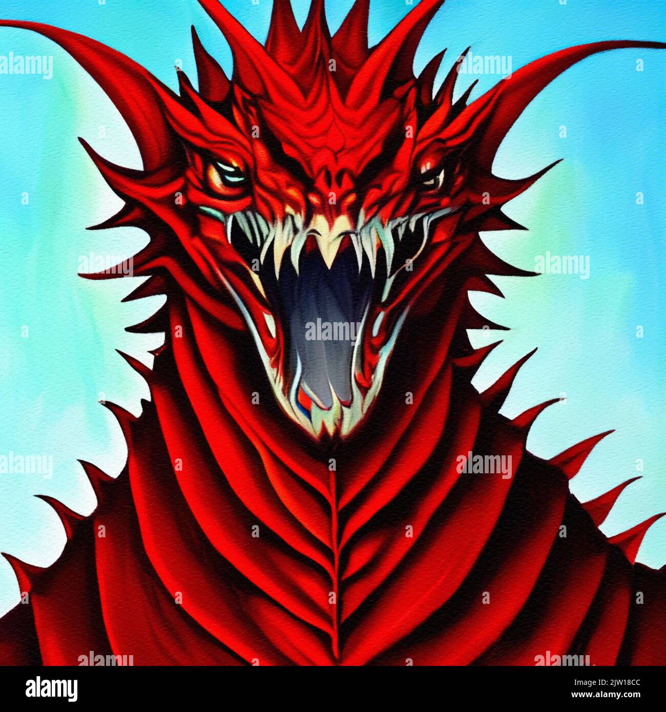 Evil Dragon Head Drawing